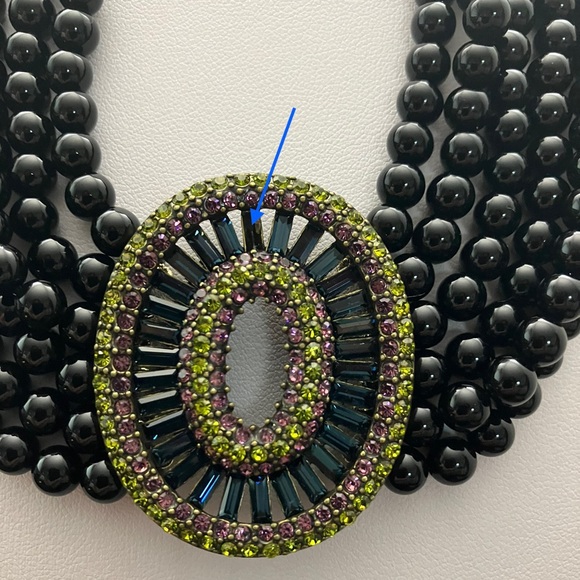 Heidi Daus | Jewelry | Heidi Daus Multicolor Oval Center Onyx Choker ...